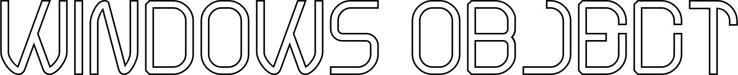 WINDOWS OBJECT-Hollow font | Fonts2u.com