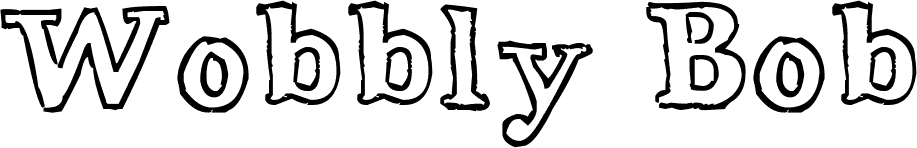 Wobbly Bob Outline Schriftart | Fonts2u.com