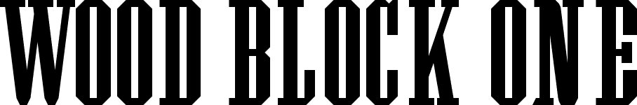 Wood Block One Regular font