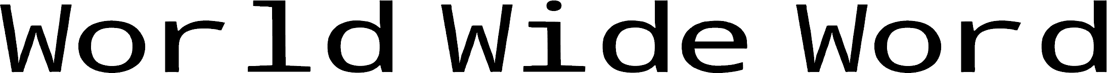 World Wide Word font