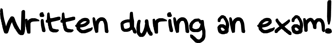 Written during an exam! font | Fonts2u.com