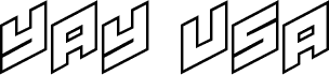 YAY USA 3D Regular font