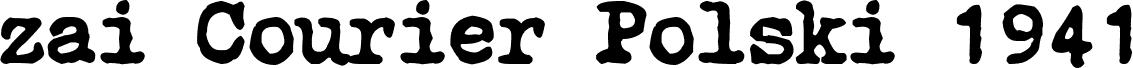 zai Courier Polski 1941 italic font | Fonts2u.com