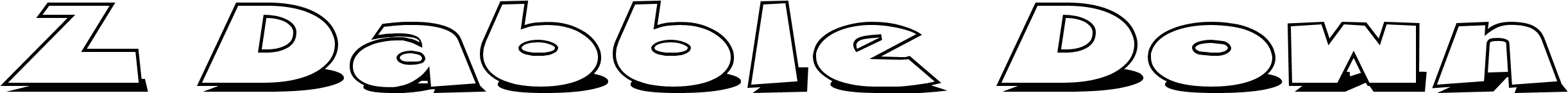 Z Dabble Down font | Fonts2u.com