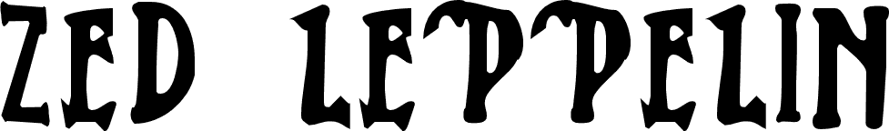 Zed Leppelin font | Fonts2u.com