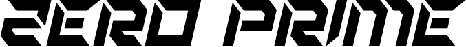 Zero Prime Outline font