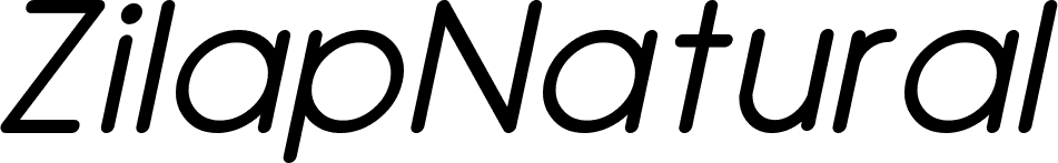 Zilap Natural italic font