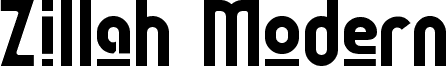 Zillah Modern Offset Outline font