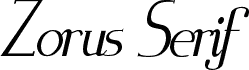 Zorus Serif font